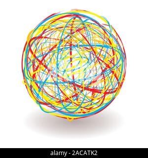 scribble ball color Stock Photo - Alamy