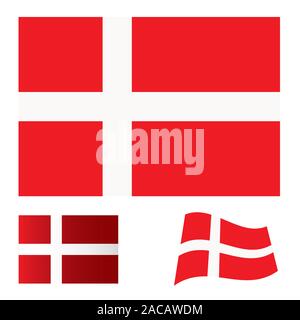 Flag Set Denmark Stock Photo - Alamy