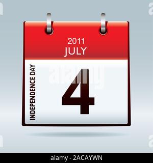 Independence day calendar Stock Photo - Alamy