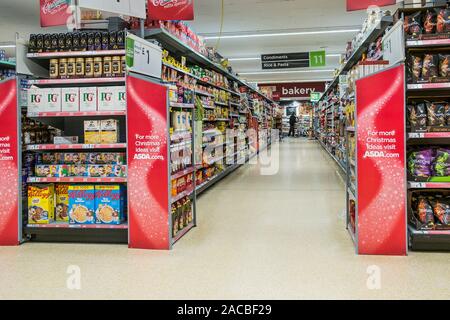 Asda supermarket aisle, England, UK Stock Photo - Alamy