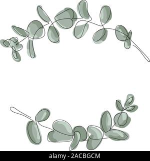 Abstract frame or wreath made of branches on white background Stock ...