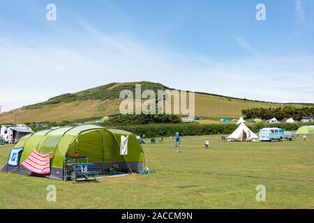 Ruda Holiday Park Campsite at Croyde Beach, Croyde, Devon, England ...