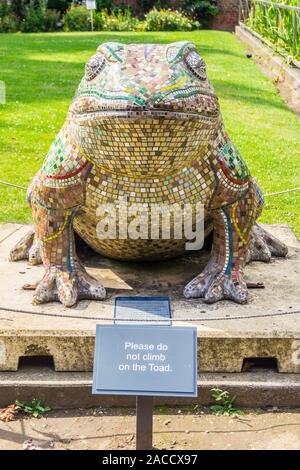 'Reflective Colours', a mosaic scuplture of a toad by Sue Kershaw and ...