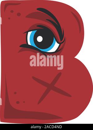 angry mad eye alphabet initial logo vector art Stock Vector Image & Art ...