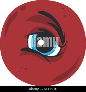 angry mad eye alphabet initial logo vector art Stock Vector Image & Art ...