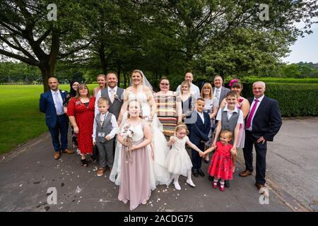 Post wedding ceremony pictures with guests, Floral Hall, Tunstall Park ...