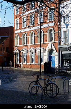 Old warehouse and Trinity Square, Hull, East Yorkshire, England UK ...
