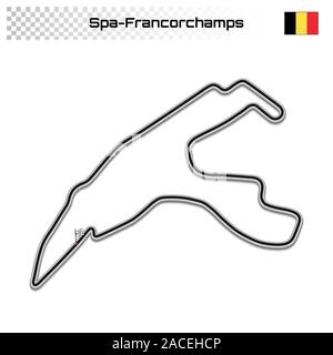 Spa-Francorchamps grand prix race track. circuit for motorsport and ...