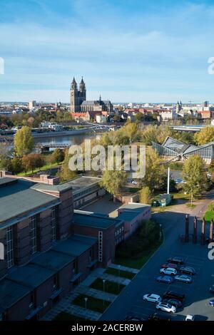 aerial view of the cathedral in magdeburg east germany Stock Photo - Alamy
