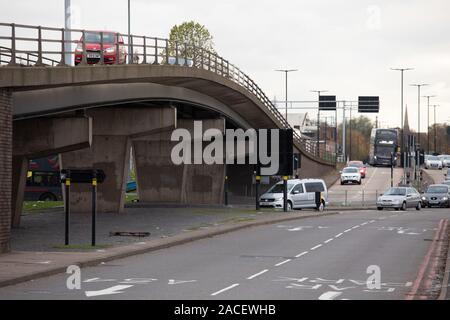 The Birmingham Perry Barr Flyover part of the Walsall Road. The Flyover ...