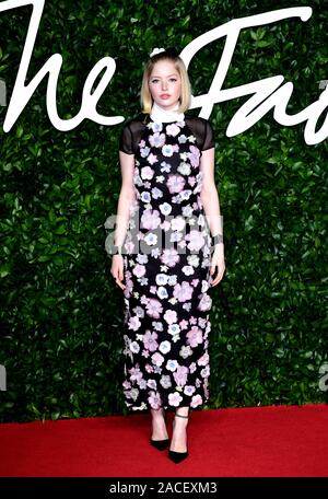 Ellie Bamber attending the Fashion Awards 2019 at the Royal Albert Hall ...