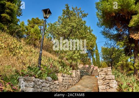 The medieval castle of Lamia city. It is located on a hill dominating ...