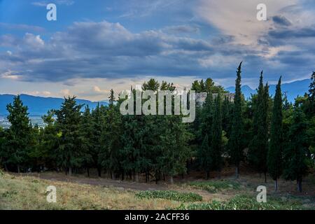 The medieval castle of Lamia city. It is located on a hill dominating ...