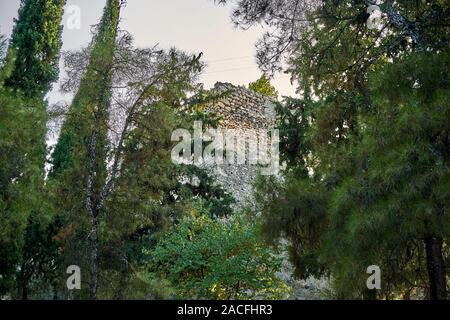 The medieval castle of Lamia city. It is located on a hill dominating ...