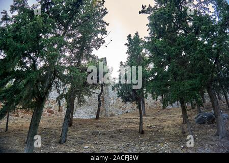 The medieval castle of Lamia city. It is located on a hill dominating ...