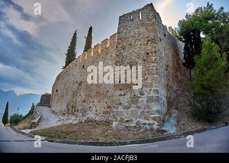 The medieval castle of Lamia city. It is located on a hill dominating ...