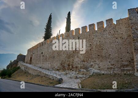 The medieval castle of Lamia city. It is located on a hill dominating ...