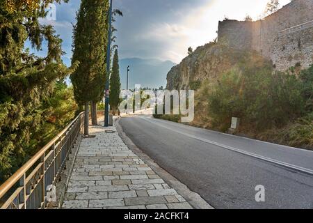 The medieval castle of Lamia city. It is located on a hill dominating ...