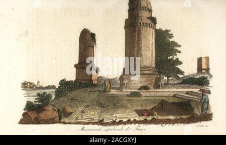 Amrit (Marathus). An ancient tombs in Phoenician site south of Tartus ...