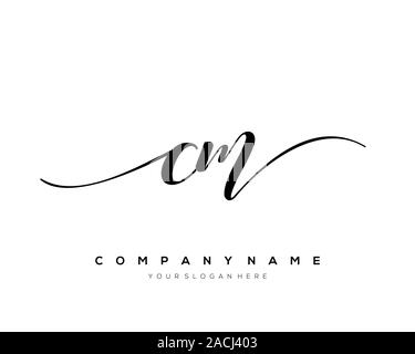 Initial CM Letter Logo With Creative Modern Business Typography Vector ...