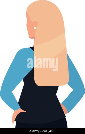 back business woman elegant avatar character Stock Vector Image & Art ...