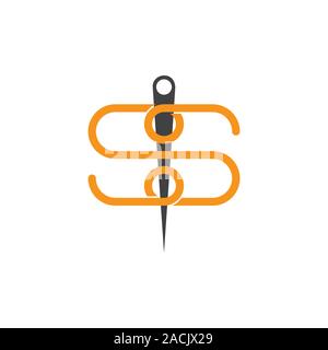 Initial Letter R Tailor Logo, Needle and Thread Combination for ...