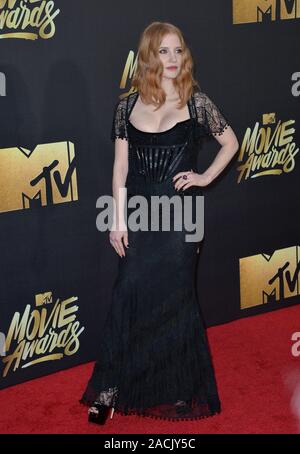BURBANK, CA. April 9, 2016: Jessica Chastain at the 2016 MTV Movie ...