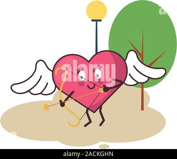 cupid angel with arch Stock Vector Image & Art - Alamy