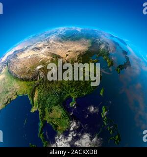 Earth View from Space, Asia and China Stock Photo - Alamy