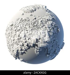 Cubic structure of the planet Earth Stock Photo - Alamy