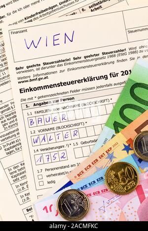 income tax return, Austria Stock Photo - Alamy