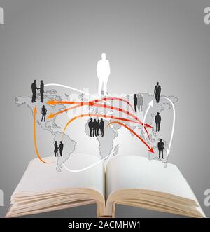 open book, social networking concept Stock Photo - Alamy