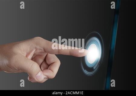 hand working on new modern computer Stock Photo - Alamy
