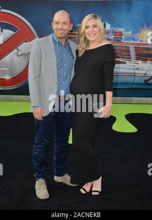 Paul Scheer with wife June Diane Raphael at the premiere of the ...