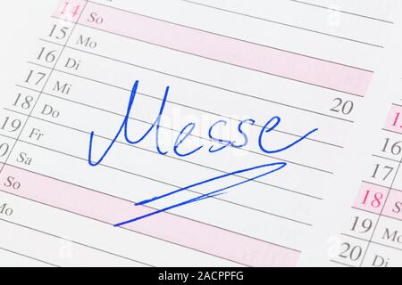 Entry in calendar: Fair Stock Photo - Alamy