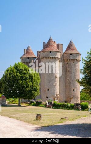 Medieval castle of Sarzay Stock Photo - Alamy
