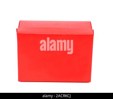 Empty red shoebox Stock Photo - Alamy
