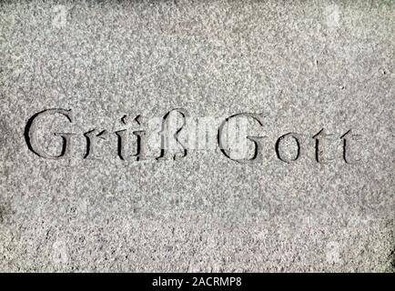 Grüß Gott logo Stock Photo - Alamy