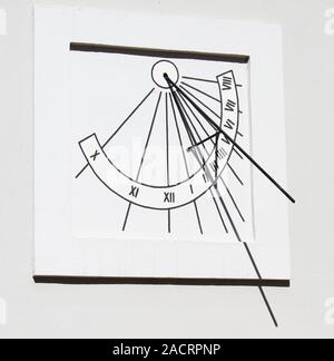 Solar clock on a wall Stock Photo - Alamy