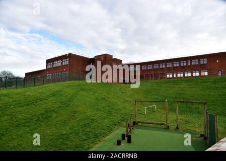 Exterior pictures of Campus Bryncethin home of Ysgol Bryn Castell Stock ...