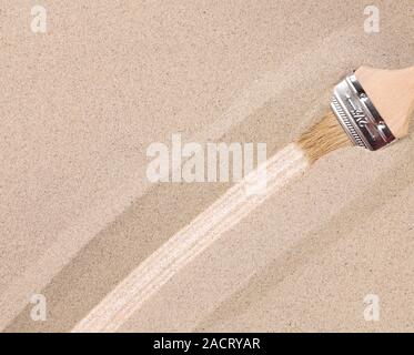 Strip, sand, brush. Close up. Texture. Background Stock Photo - Alamy