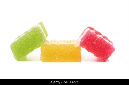 Classic fruit jelly. Close up. White background Stock Photo - Alamy