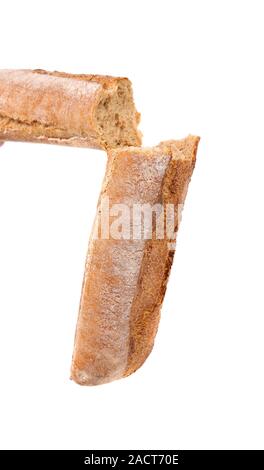 Broken long loaf Stock Photo - Alamy
