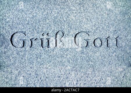Grüß Gott logo Stock Photo - Alamy