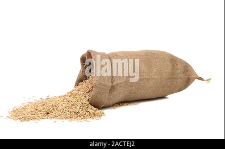 Oat spill out of the bag Stock Photo - Alamy
