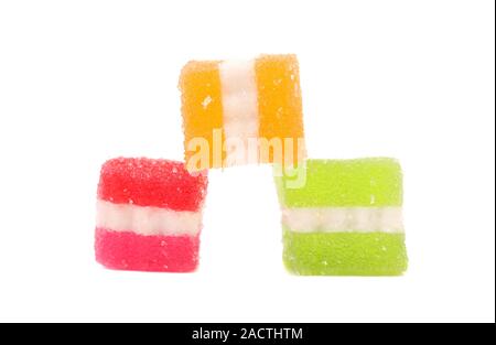 Three different fruit-paste candies Stock Photo - Alamy