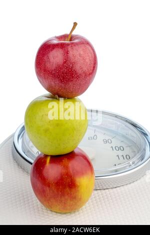 Apples on a scale Stock Photo - Alamy
