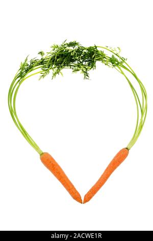 Fresh heart-shaped carrots Stock Photo - Alamy