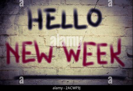 Hello New Week Concept Stock Photo - Alamy