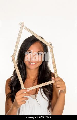 young woman wants to build a house Stock Photo - Alamy
